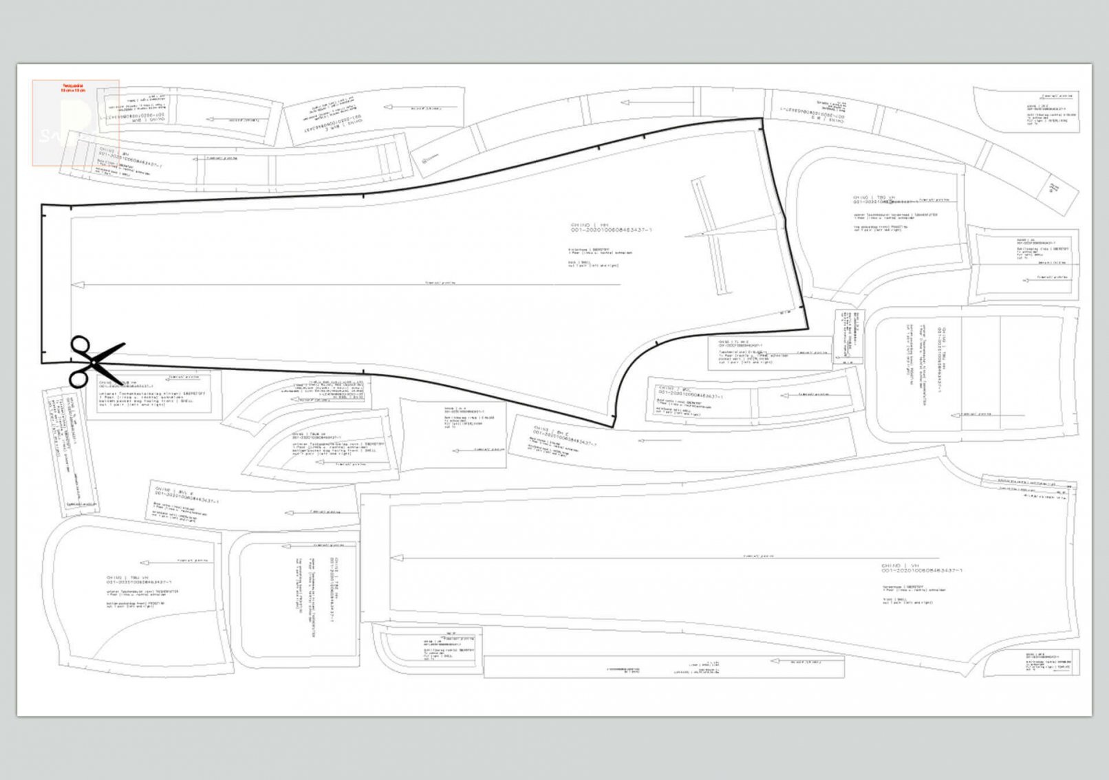 Preparing the sewing pattern for cutting | smartPATTERN