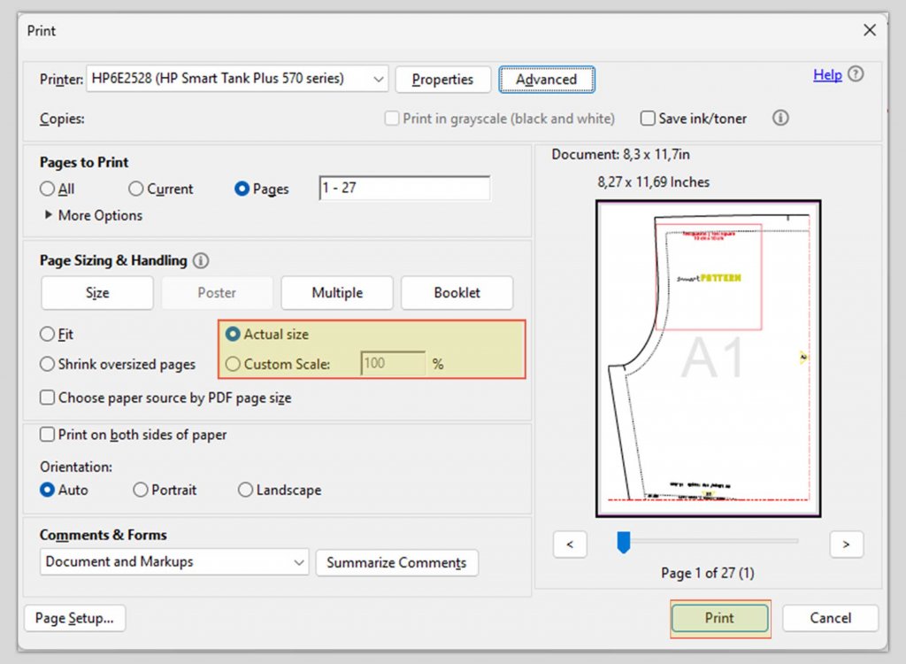 Preparing the sewing pattern for cutting | smartPATTERN