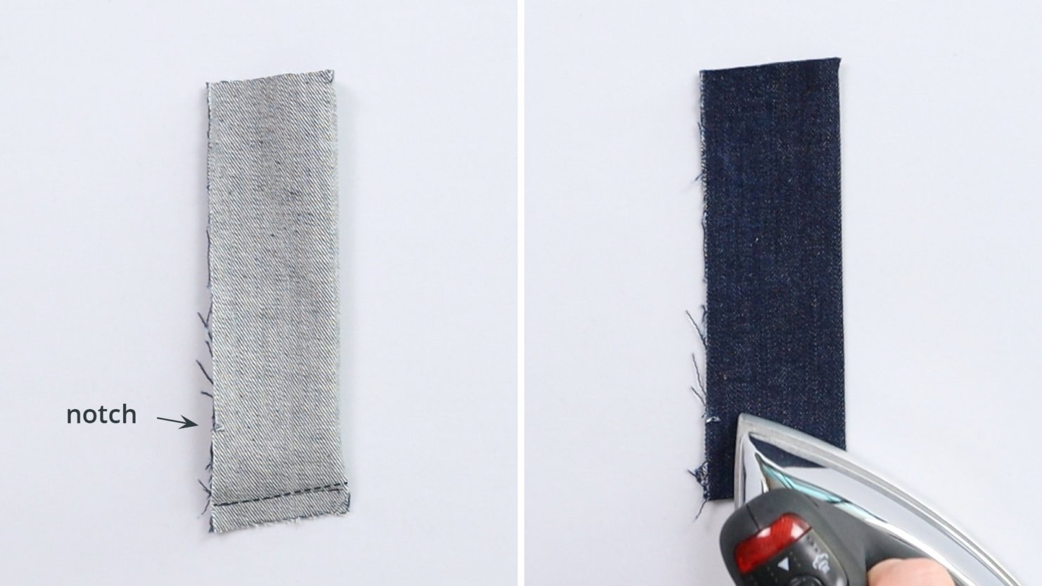 Sew concealed button placket in jeans #Z03 | smartPATTERN