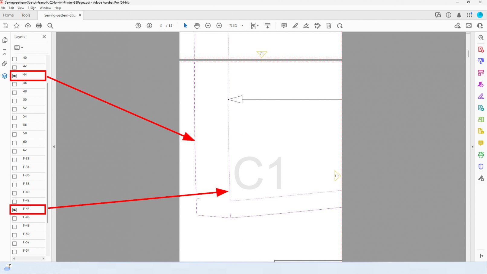 Preparing patterns in ready-made sizes | smartPATTERN