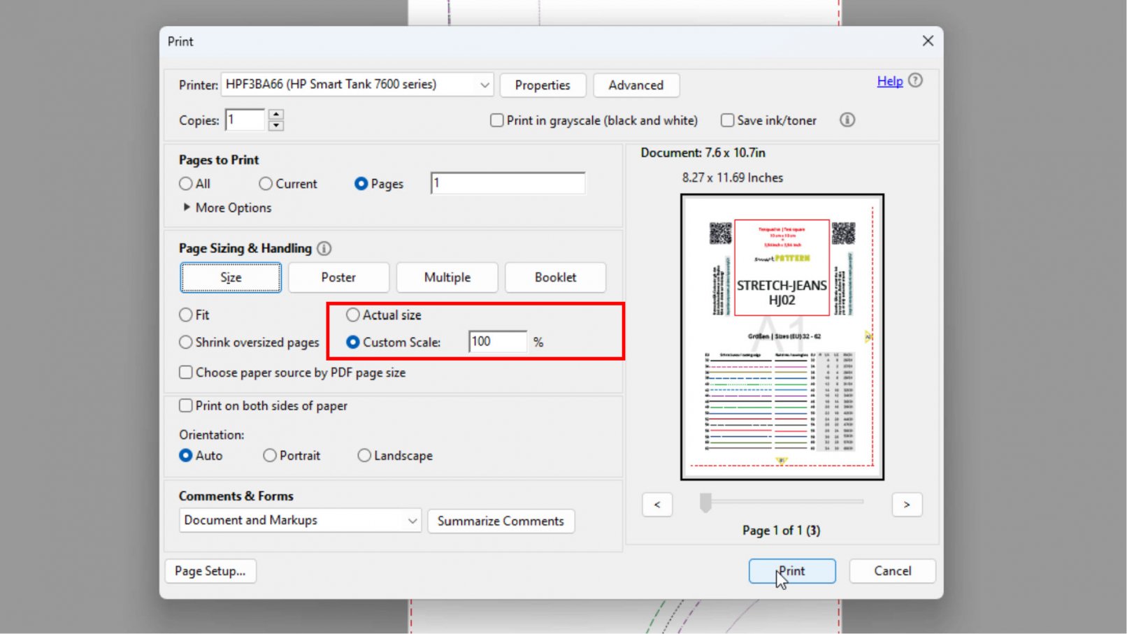 Preparing patterns in ready-made sizes | smartPATTERN