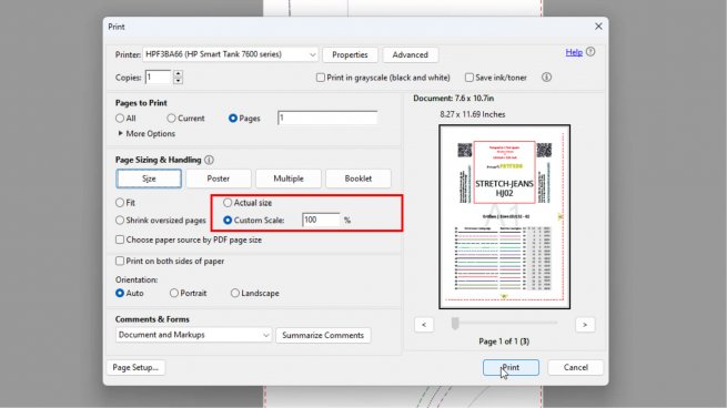 Preparing patterns in ready-made sizes | smartPATTERN